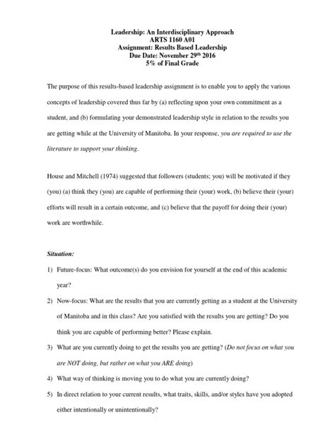 Results Based Assignment Pdf Leadership Psychological Concepts Results Based Assignment Pdf Leadership Psychological Concepts