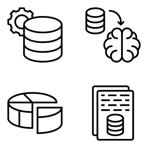 Pack Of Database Linear Icons Vector Art At Vecteezy