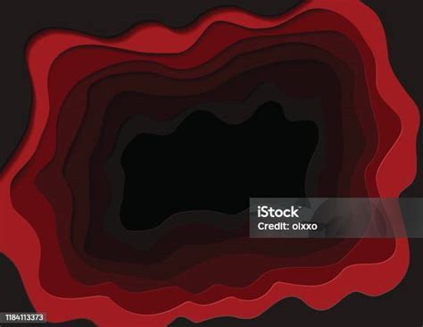 종이 컷 스타일의 상점과 소셜 미디어에 대한 검은 색과 빨간색 종이 배너 배경 종이 계층템플릿입니다 벡터 그림입니다 3차원 형태에 대한 스톡 벡터 아트 및 기타 이미지
