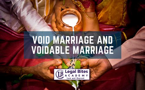 Void Marriage And Voidable Marriage
