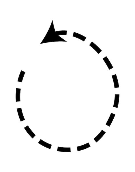 Premium Vector Dashed Arrow Set Vector Doodle Dot Line Thin Pointer Arrows