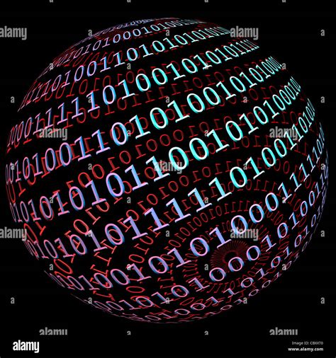 Binary Data Globe Stock Photo Alamy