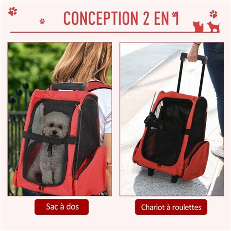 Sac De Transport Pawhut Roulettes 2 En 1 Trolley Chariot Sac à Dos