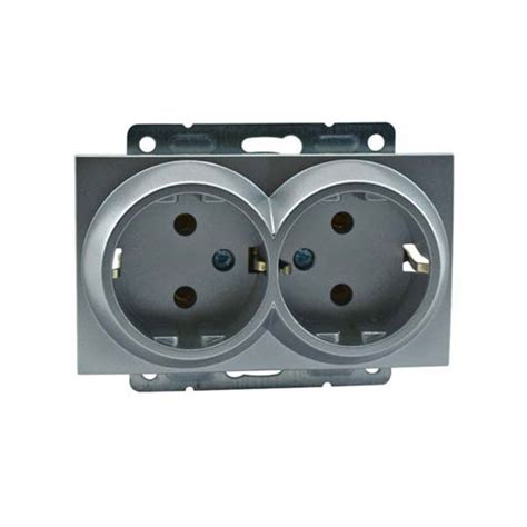 Алати Онлайн Магазин Механизъм Despina Контакт двоен заземен антрацит