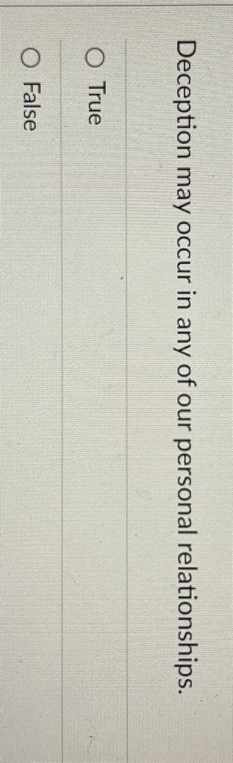 Solved Deception May Occur In Any Of Our Personal