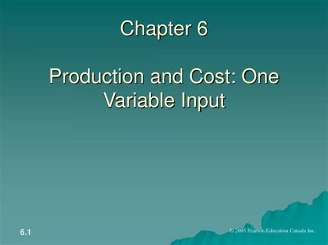 Ppt Chapter 6 Production And Cost One Variable Input Powerpoint