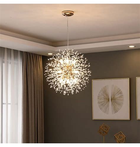 2022 현대 크리스탈 민들레 샹들리에 조명 펜 던 트 램프 홈 장식에 대 한 Samsarah Sh P40 티몬