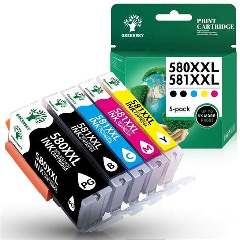 Greensky Ersetzt Canon Pgi 580 Xxl Cli 581 Xxl Tintenpatrone Für