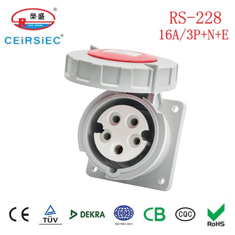 Ip67 High End Waterproof Industrial Socket 415v Panel Socket Concealed Industrial Socket Panel