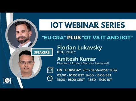 Iot Security Foundation On Linkedin Iotsf Webinar Series Part 1 September 2024