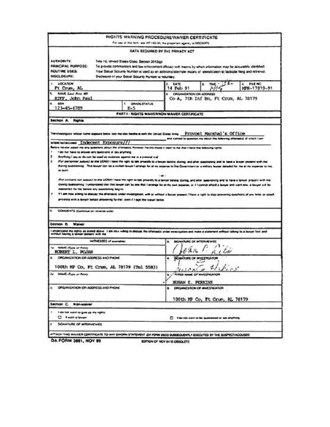 Da Form 2823 Fillable Word Printable Forms Free Online