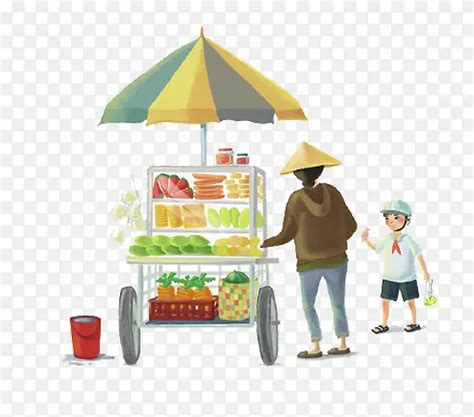 卡通街道小贩PNG图片素材下载 图片编号qzokxrko 免抠素材网
