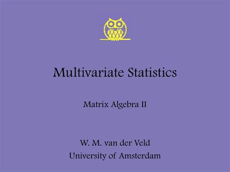 PPT Multivariate Statistics PowerPoint Presentation Free Download ID 5166727