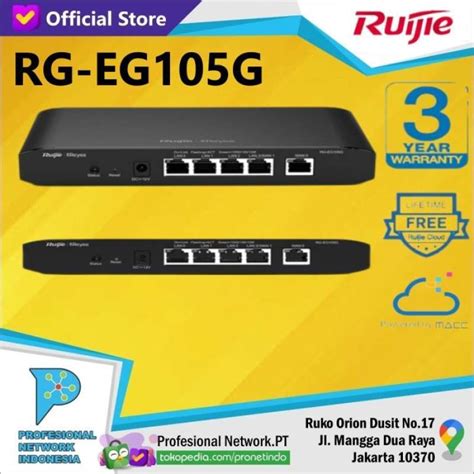 Promo Ruijie Reyee Rg Eg105g Series Cloud Managed Router Diskon 17 Di