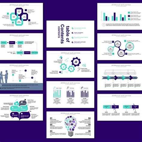 Шаблон образовательной презентации с инфографикой Overview Biecom Market