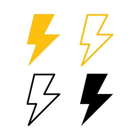 Curved Lightning Bolt Vector Curved Lightning Bolt Vectors Download