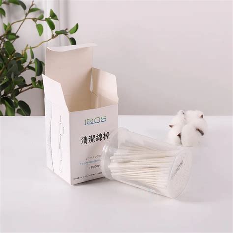 Iqos 24 플러스 전자 담배용 일회용 면봉 매일 사용하는 세제 및 청소 코튼 스틱 200피스 티몬