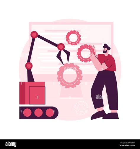 Collaborative Robotics Abstract Concept Vector Illustration Collaborative Artificial