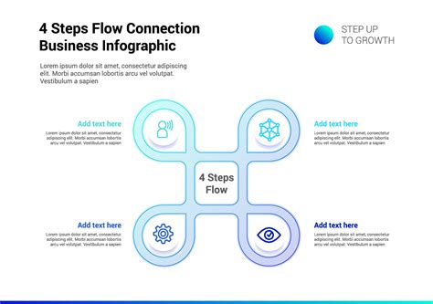 4 Steps Flow Connection Infographic Light Version 15631902 Vector Art At Vecteezy