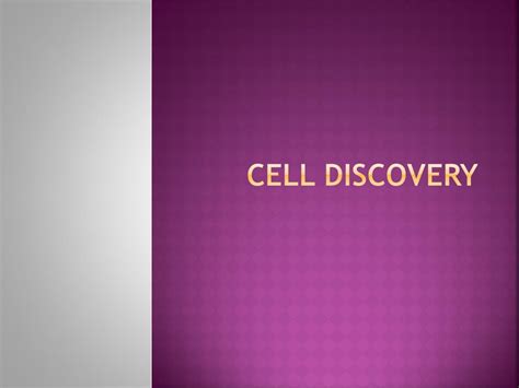 PPT Cell Discovery PowerPoint Presentation Free Download ID
