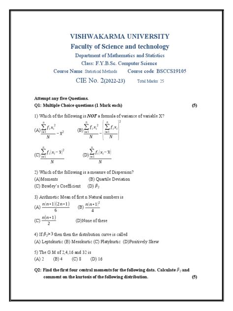 Sm Cie 2 Pdf Mathematical Analysis Statistical Analysis
