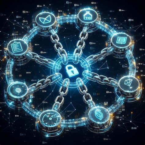 Premium Photo Block Chain Crypto Currency And Digital Currency