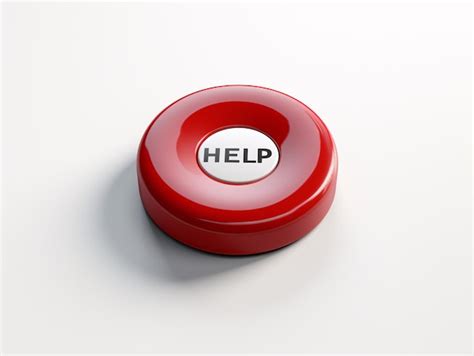 Premium Photo Red Help Button Generative AI