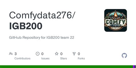 Github Comfydata276 Igb200 Github Repository For Igb200 Team 22