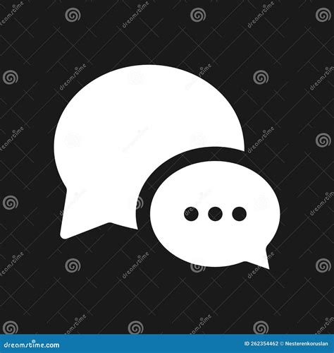 Communication Dark Mode Glyph Ui Icon Stock Vector Illustration Of Silhouette Black 262354462