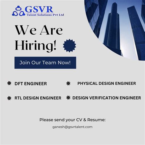 Dftengineer Rtldesignengineer Physicaldesignengineer Designverificationengineer