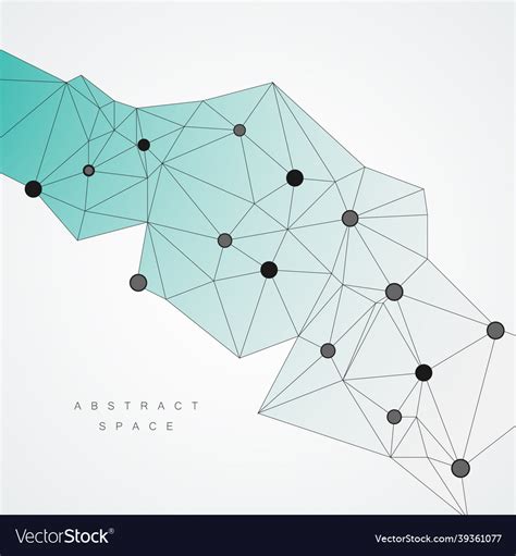 Abstract Connection Structure With Dots And Lines Vector Image