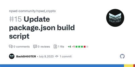 Update Package Json Build Script By BackSH TER Pull Request Npwd Community Npwd Crypto