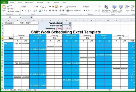 24 7 Shift Schedule Template Excel Design Talk