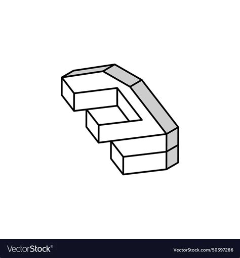 Figure Impossible Geometric Shape Isometric Icon Vector Image