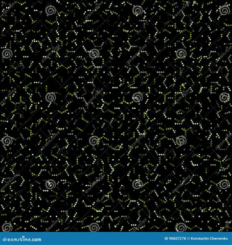 Molecular Structure Seamless Pattern From Dots Stock Vector