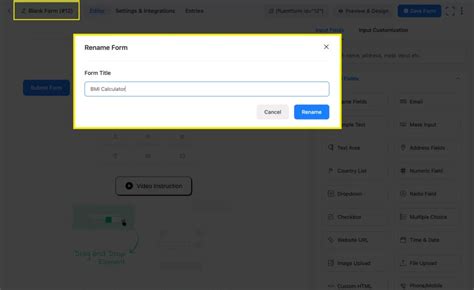 Create A Wordpress Bmi Calculator For Health Focused Website Fluent Forms