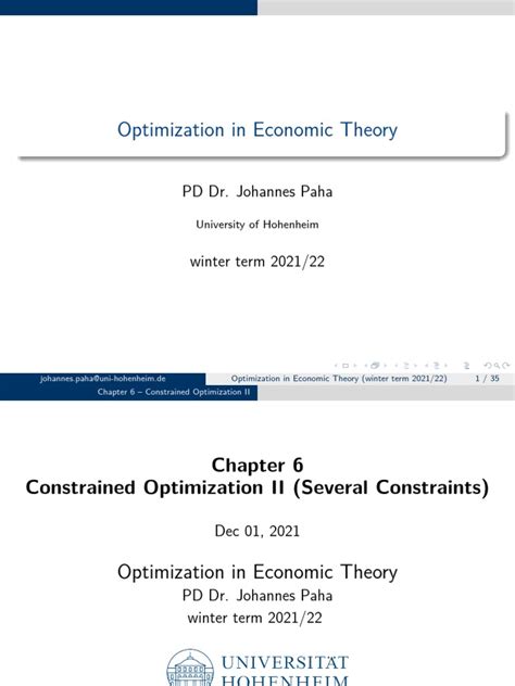 Constrained Optimization 2 Pdf Mathematical Optimization Utility