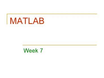 PPT MATLAB PowerPoint Presentation Free To Download Id E NjZlM