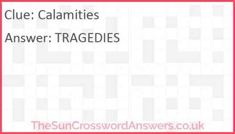 Calamities Crossword Clue Uk