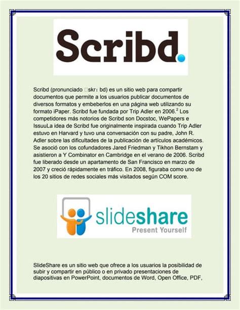 Uso De La Plataforma Scribd Ppt