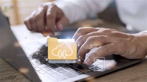 Uploading Documents From Folder Open File Folder With Flying Blank Documents Stock Photo