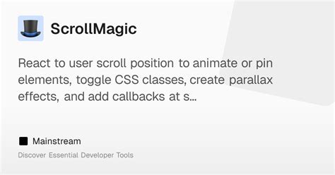 Scrollmagic The Javascript Library For Magical Scroll Interactions