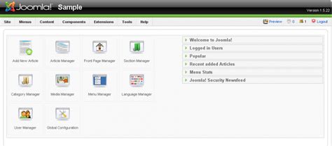 File Gssampleadminscreen Png Joomla Documentation