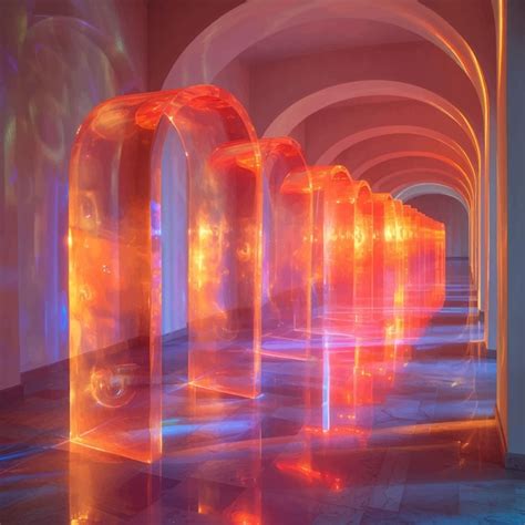 Stripes Cyberspace Tech Cyber Dynamic Fractal Grid Neon Perspective Fantasy Future Futuristic