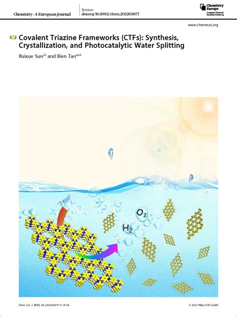 Frontispiece Covalent Triazine Frameworks Ctfs Synthesis Crystallization And