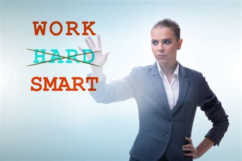 Businesswoman In Working Smart Not Hard Concept Stock Image Image Of Manager Idea 243762199