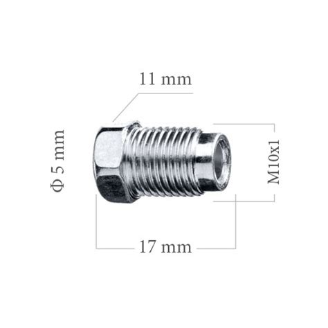 Końcówka przewodu hamulcowego – M10x1 dł:17mm