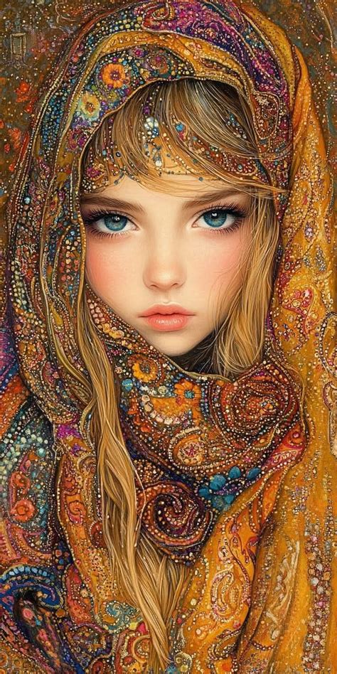 Pin By Jean Michel Coriou On Inspired By The Style Of Gustav Klimt Portrait Art Beautiful