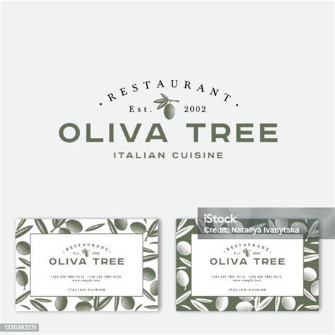 올리바 나무 엠블럼 편지와 올리브 잘 익은 올리브와 잎의 패턴 명함 0명에 대한 스톡 벡터 아트 및 기타 이미지 0명 건강한 식생활 디자인 Istock