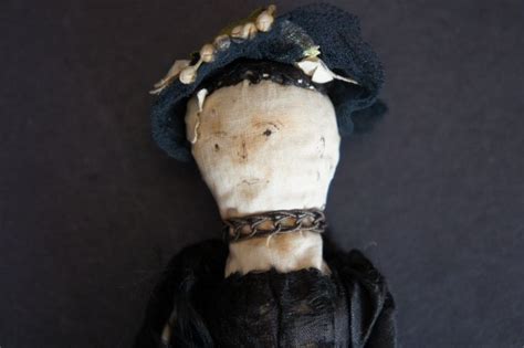 Rare 1830 Corn Cob Stump Doll With Sepia Ink Face 5 Item 1417222 Detailed Views Hair